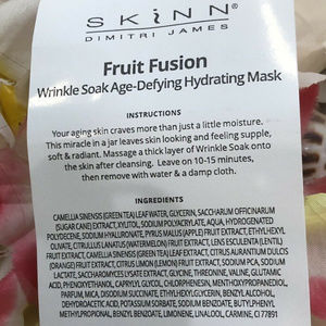 SKINN | Other | Skinn Fruit Fusion Agedefying Hydrating Mask 2 Oz ...